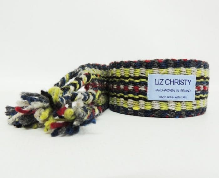 Irish Crios Belt Grey-Lime - Hand-Woven by Liz Christy