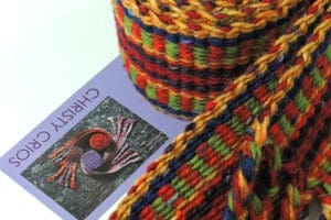 Irish Crios Belt Red-Gold - Hand-Woven byLiz Christy