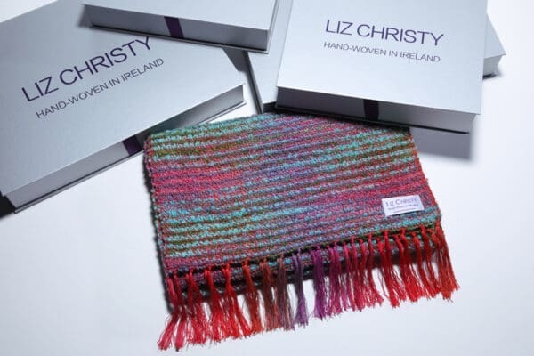 Irish Crios Belt Pink-Grey - Hand-Woven byLiz Christy Hand-Weaving Studios